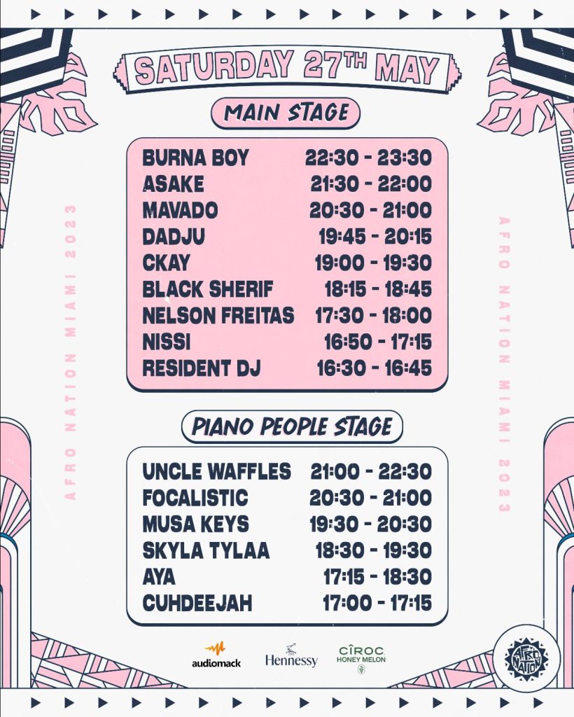 Afro Nation Miami 2023 Announces Set Times for This Weekend's Fest ...