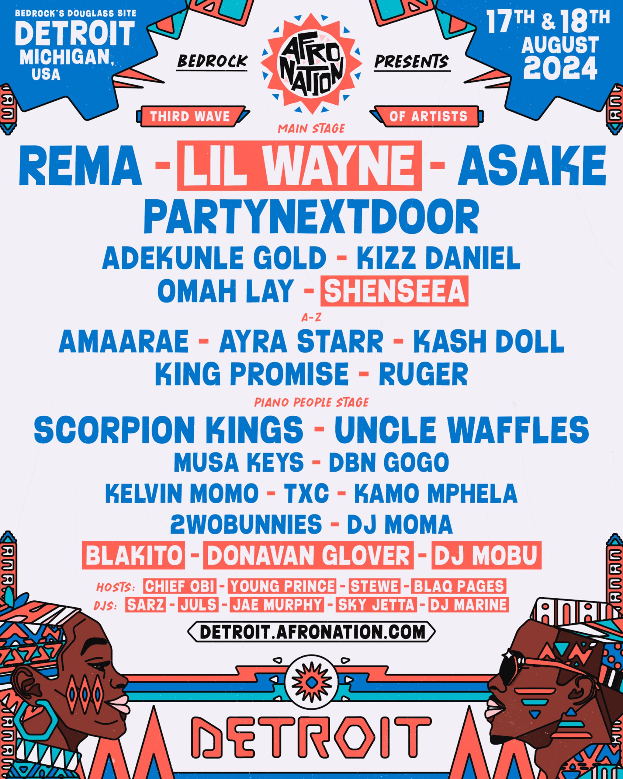 Afro Nation Detroit 2024 Adds Lil Wayne and Shenseea to the Stacked ...